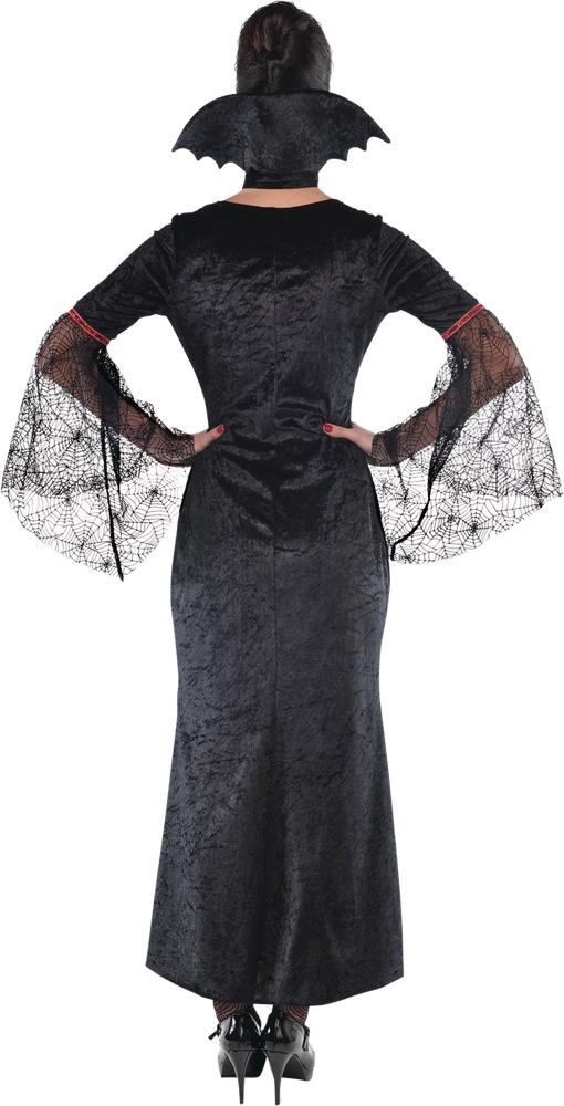 Women's Countess Vampiretta Vampire Black/Red Dress with Necklace ...