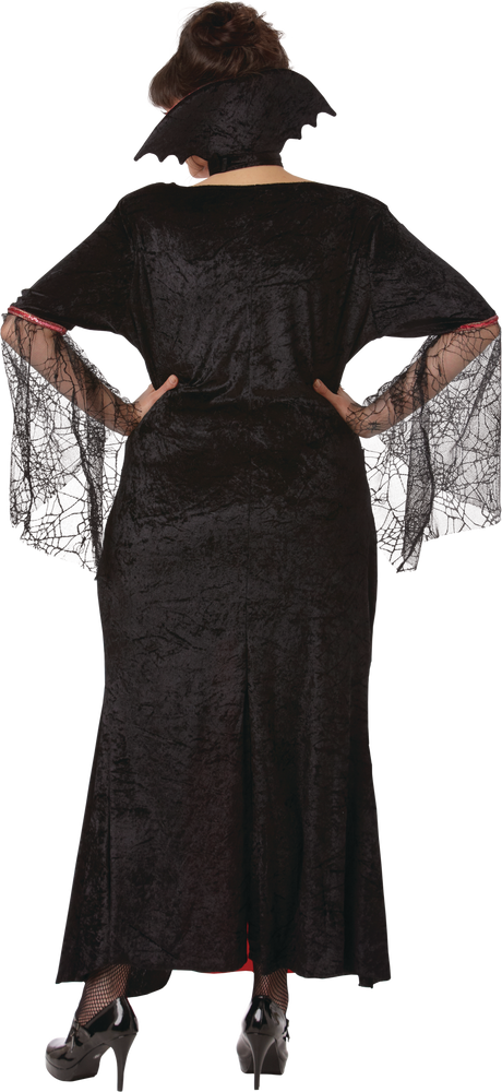 Women's Countess Vampiretta Vampire Black/Red Dress with Necklace ...