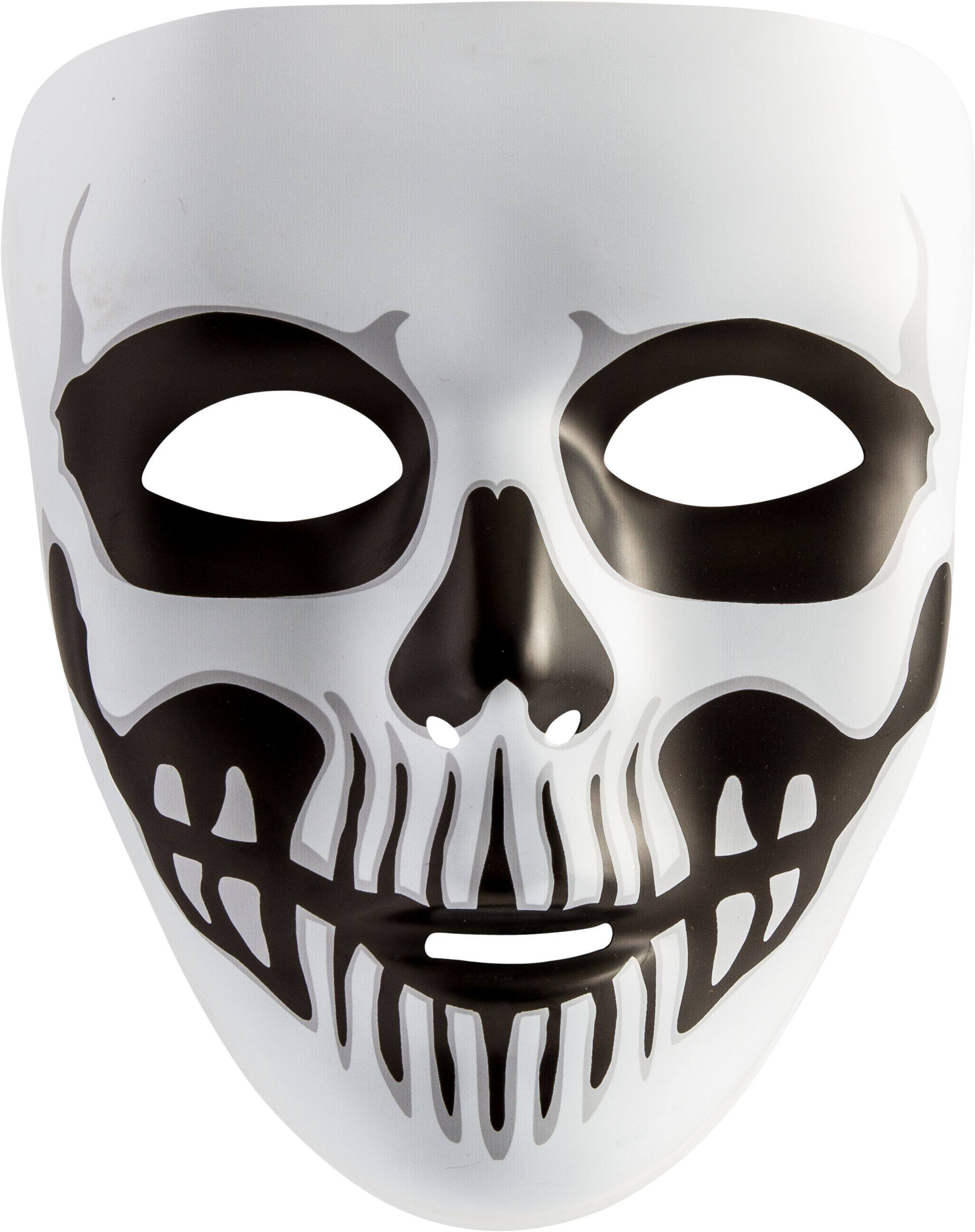 Masque de crâne squelette, noir/blanc, taille unique, accessoire de ...