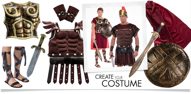 Adult Halloween Costume Greek Chest Plate with Cape | Party City