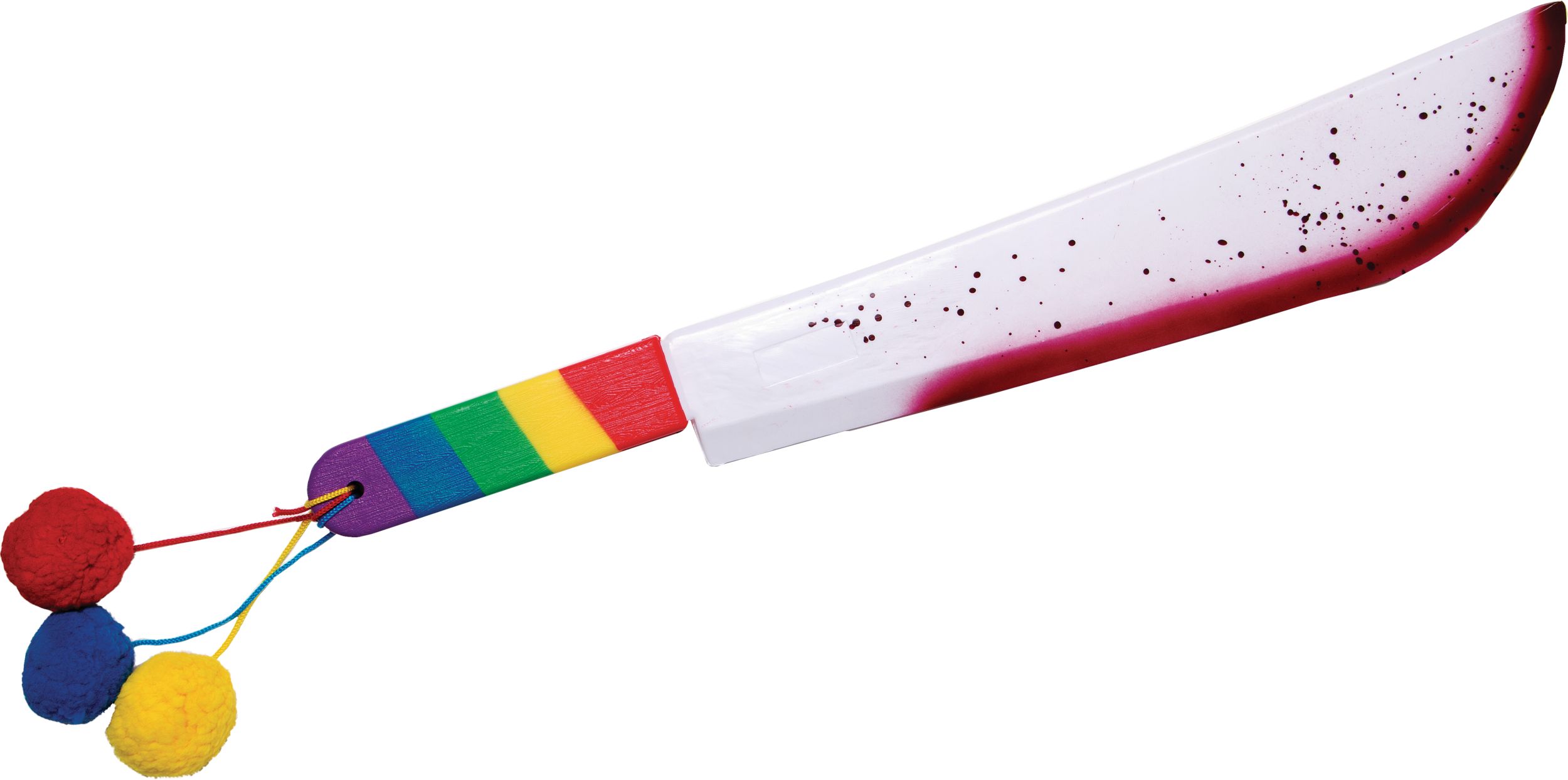 Evil Clown Knife Weapon, Rainbow/Silver, 21-in, Wearable Costume Prop ...