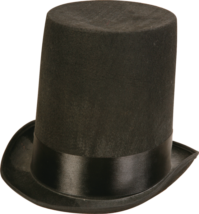 Abraham Lincoln Stovepipe Top Hat, Black, One Size, Wearable Costume ...