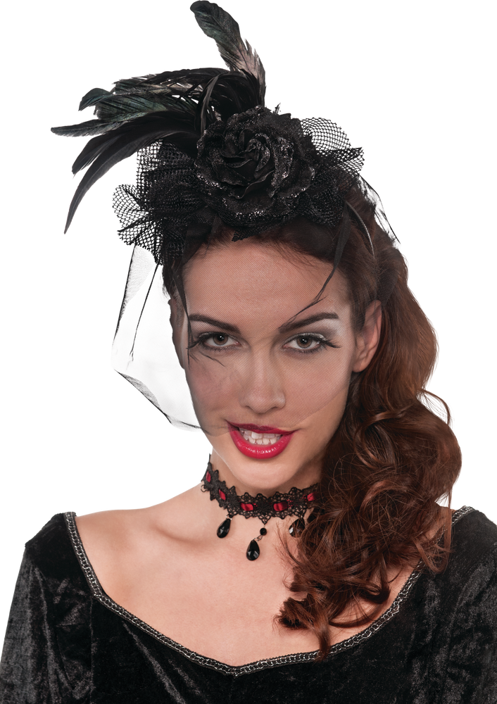 Gothic Fascinator, Black, Adult, One Size | Party City
