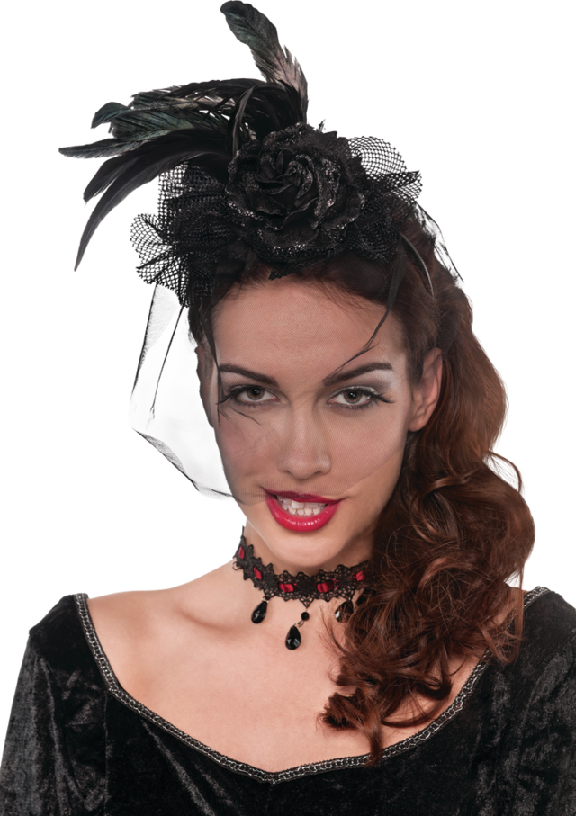 Gothic Fascinator, Black, Adult, One Size | Party City