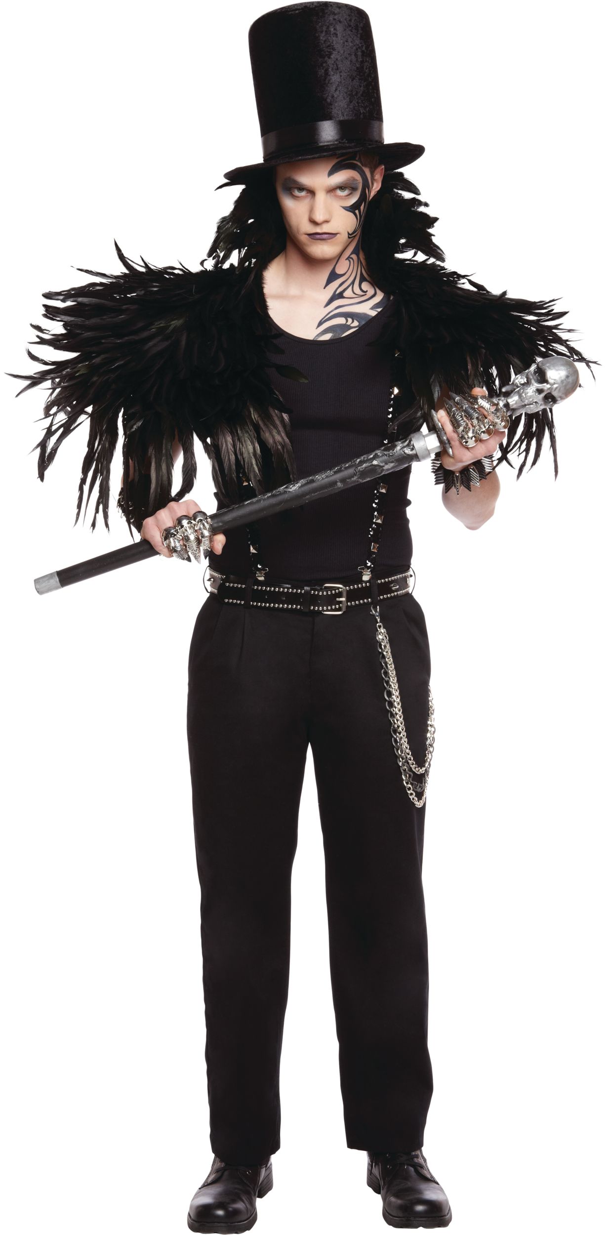 Gothic Shoulder Feather Wing, Black, One Size, Wearable Costume ...