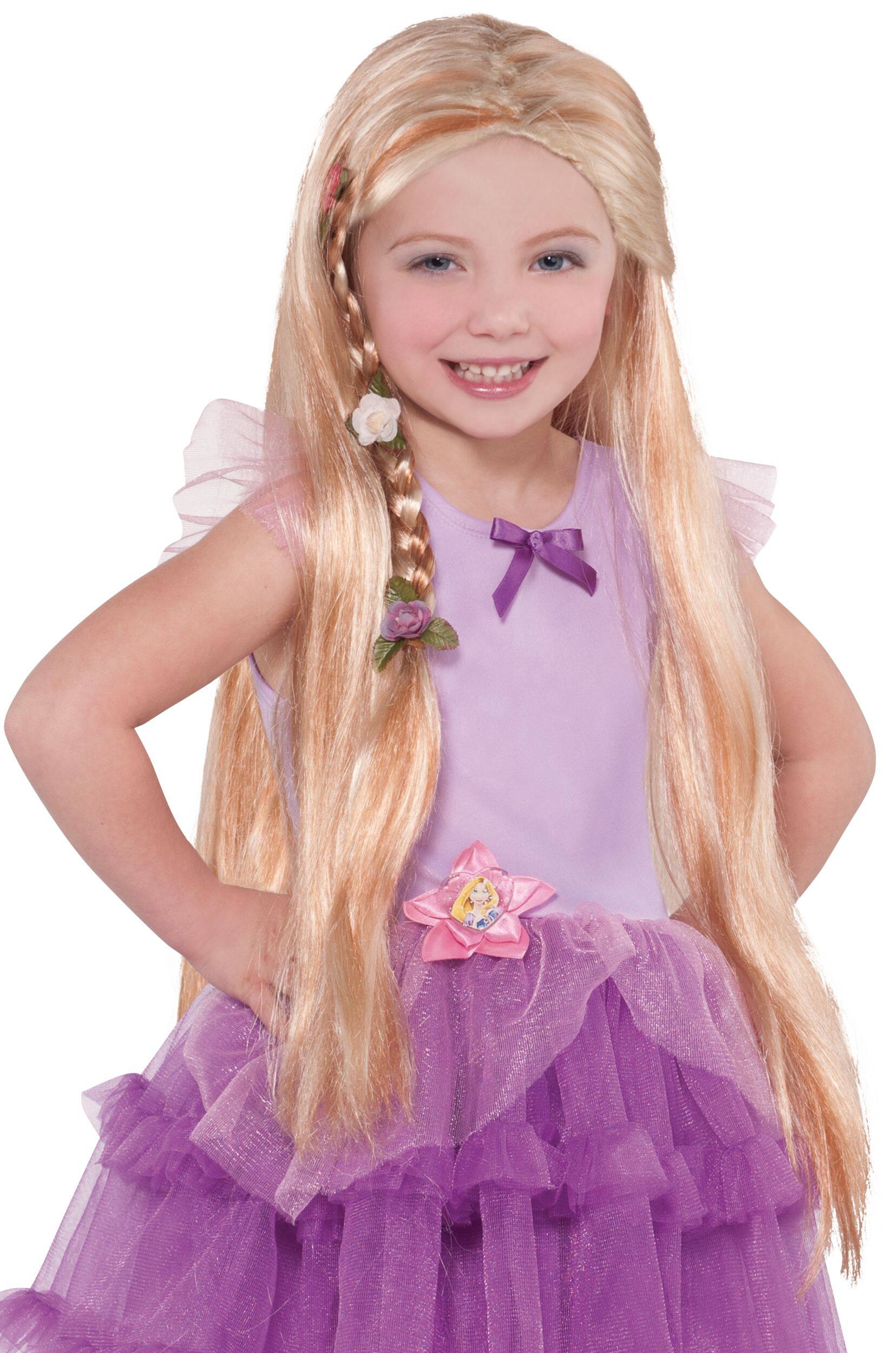 Kids' Disney Tangled Rapunzel Long Straight Hair Wig, Blonde, One Size ...