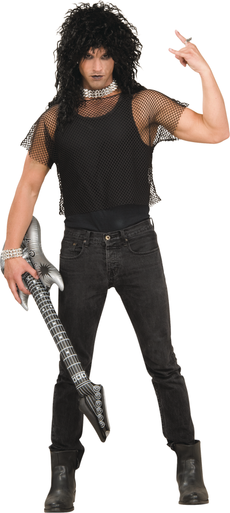 Adult Fishnet Cropped T-Shirt, Black, One Size, Wearable Costume ...