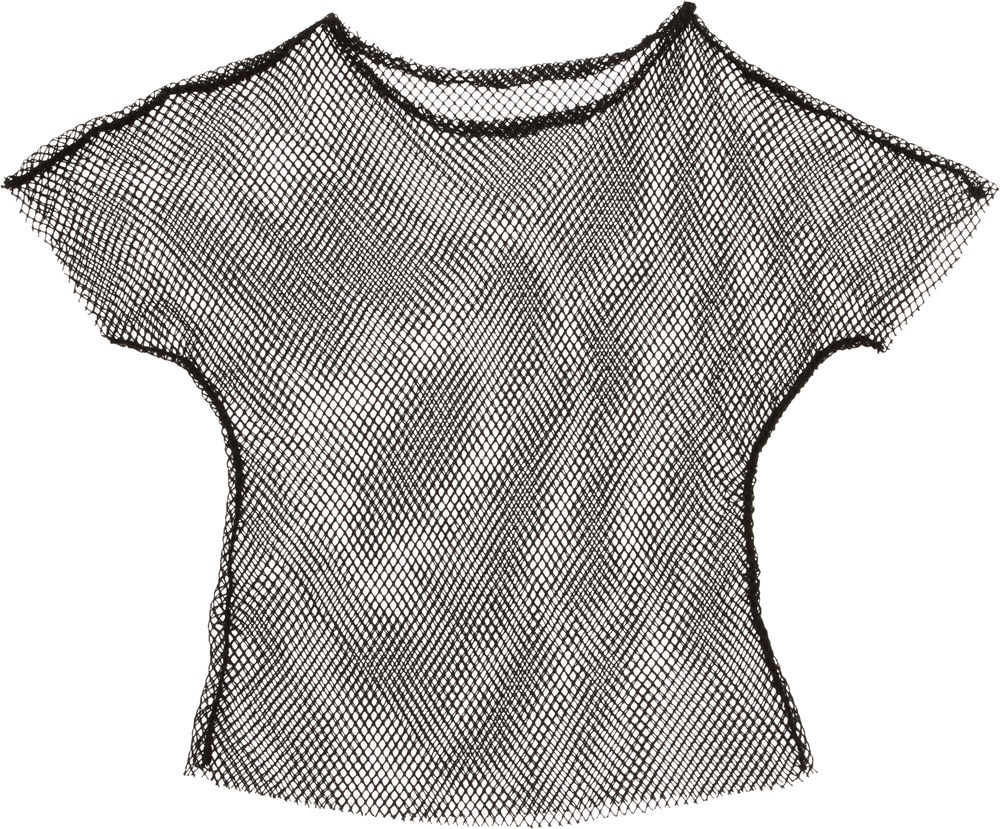 Adult Fishnet Cropped T-Shirt, Black, One Size, Wearable Costume ...