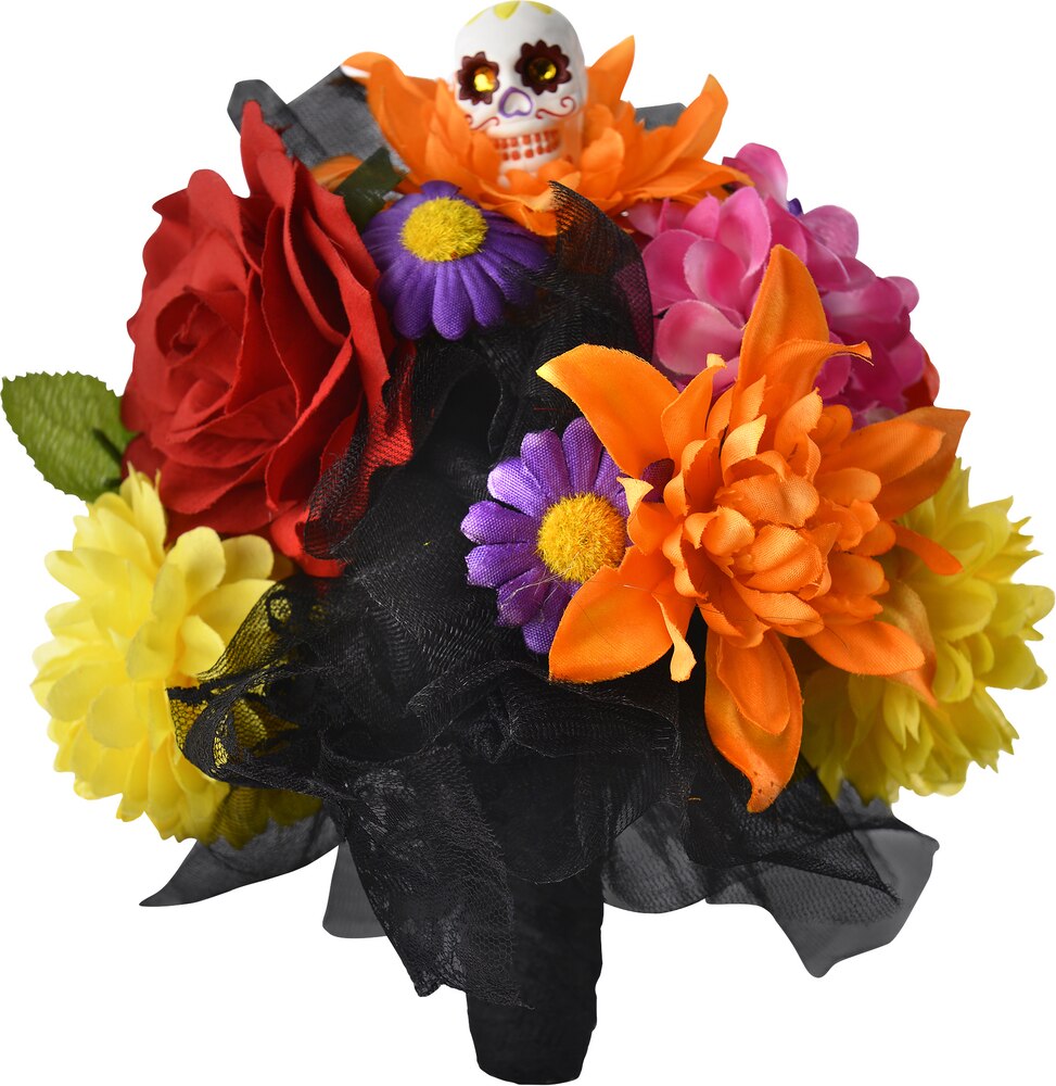 Day of the Dead Skull Flower Bouquet | Party City