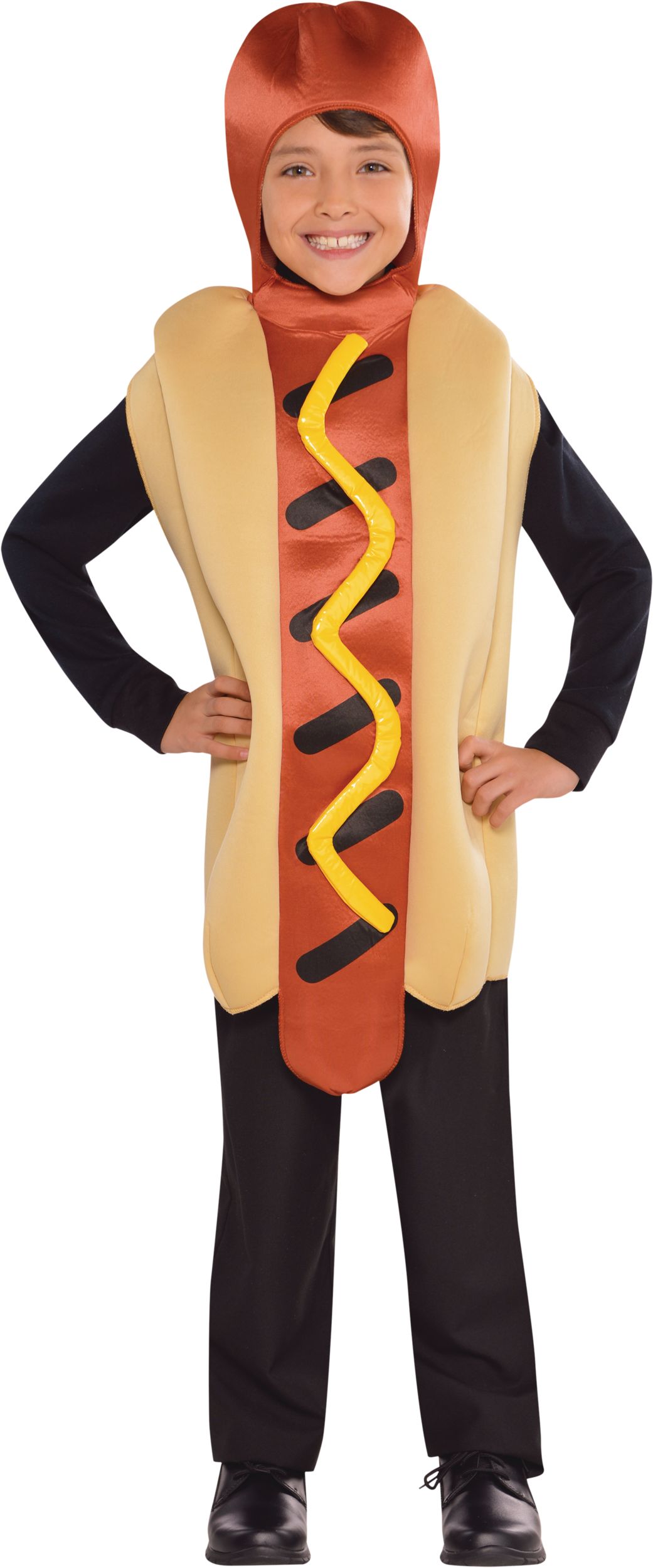 Kids' Hot Dog Brown Jumpsuit with Hood Halloween Costume, One Size ...
