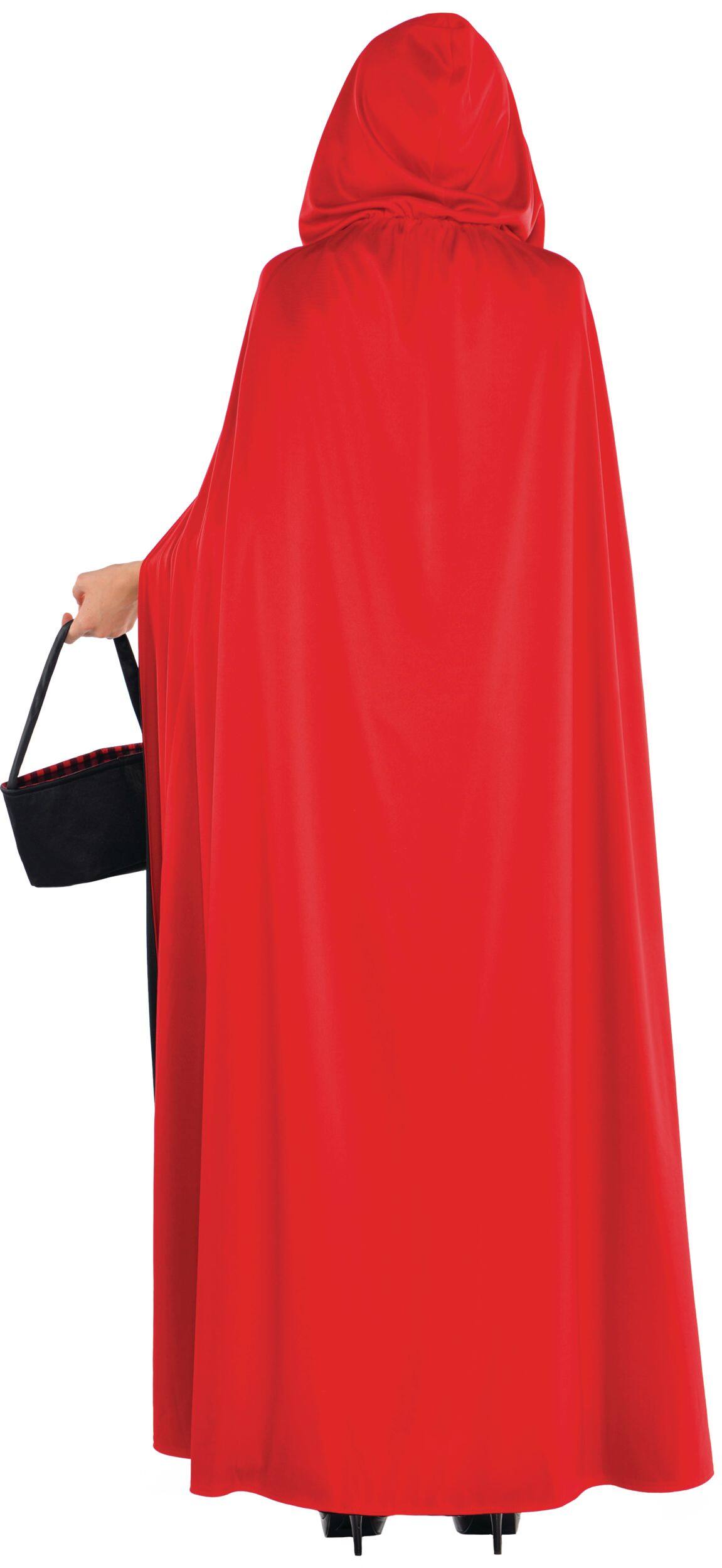 Women's Little Red Riding Hood Black/Red Dress with Cape/Hood/Basket ...