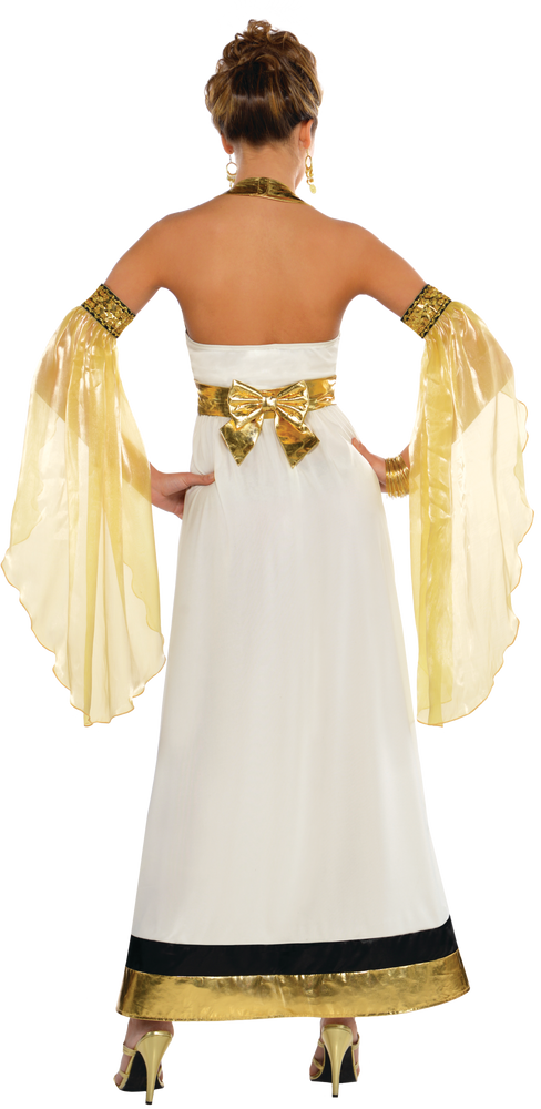 Women's Divine Goddess White Dress with Headband Halloween Costume ...