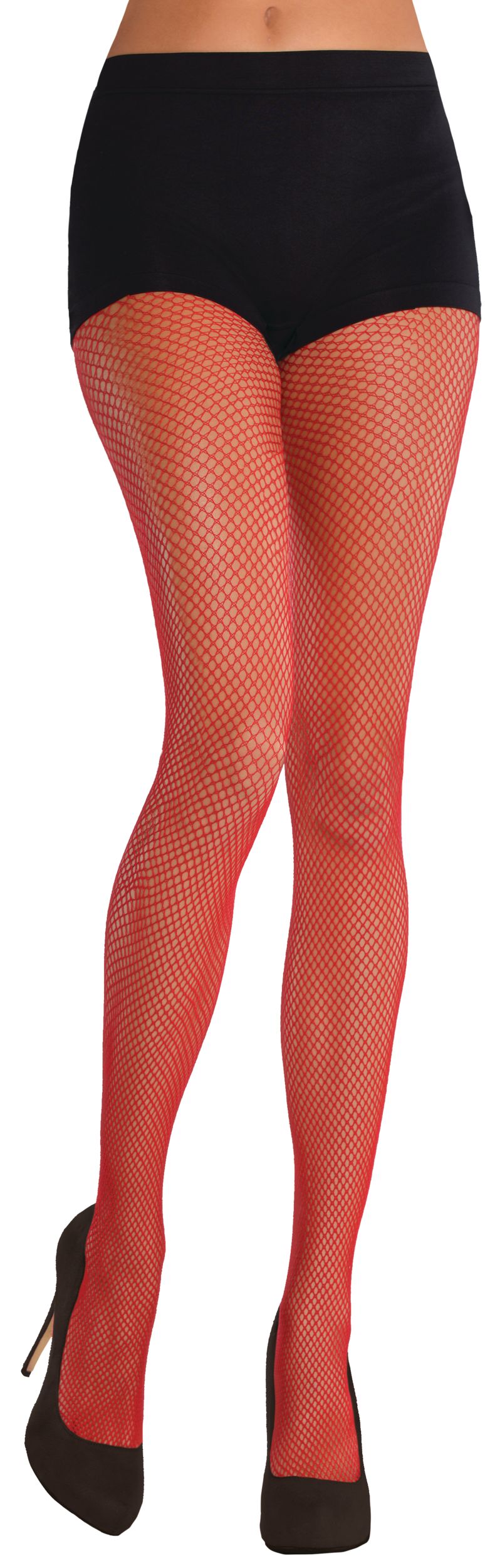 Fishnet Party Stockings, Red, Adult, One Size | Party City
