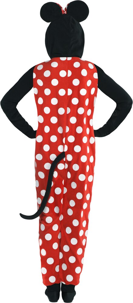 Women's Disney Minnie Mouse Red/White Polka Dot Jumpsuit with Ears ...