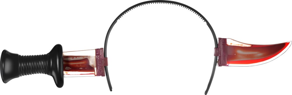 Bleeding Knife through Head Headband, Red/Black, One Size, Wearable ...