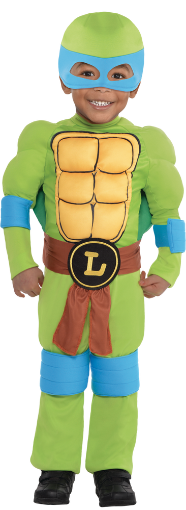 Toddler Teenage Mutant Ninja Turtles Leonardo Green Padded Jumpsuit ...