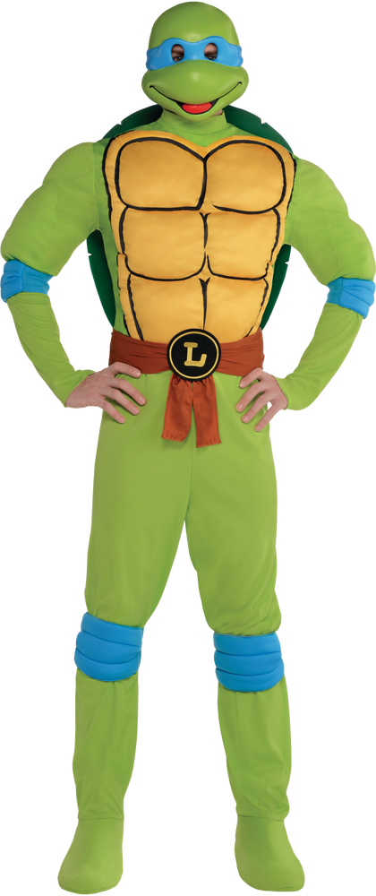 Men's Teenage Mutant Ninja Turtles Leonardo Green Padded Jumpsuit with ...