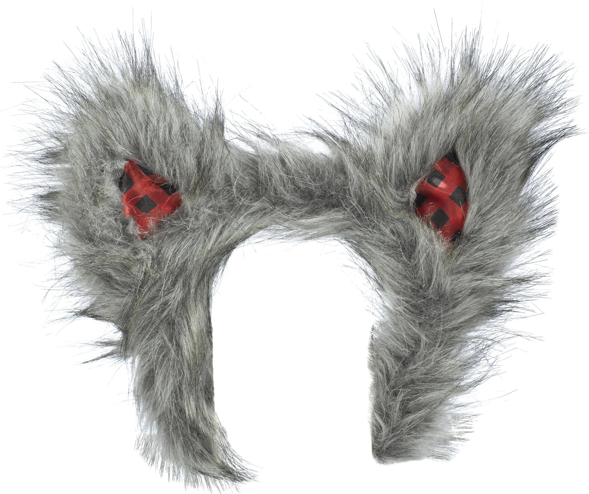 Little Red Riding Hood Furry Wolf Ears Headband, Grey, One Size ...