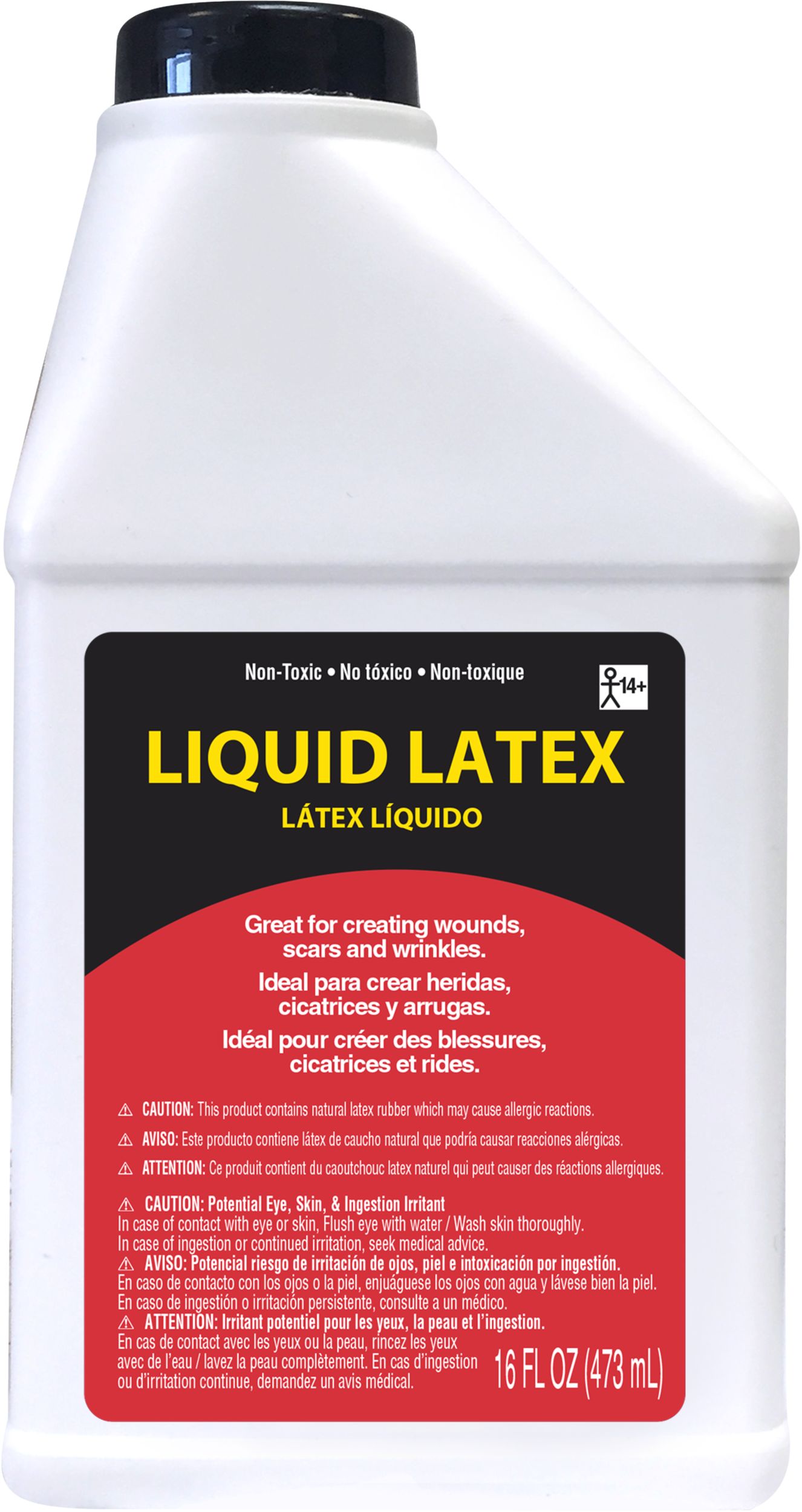 Non-Toxic Fake Liquid Latex Makeup, White, 16-oz, Costume Accessory for ...