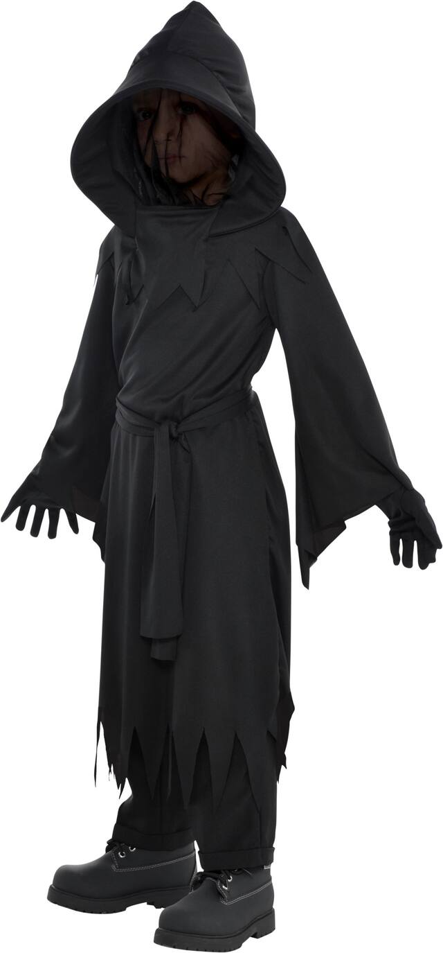 Kids' Phantom of Darkness Black Robe with Mask Halloween Costume ...
