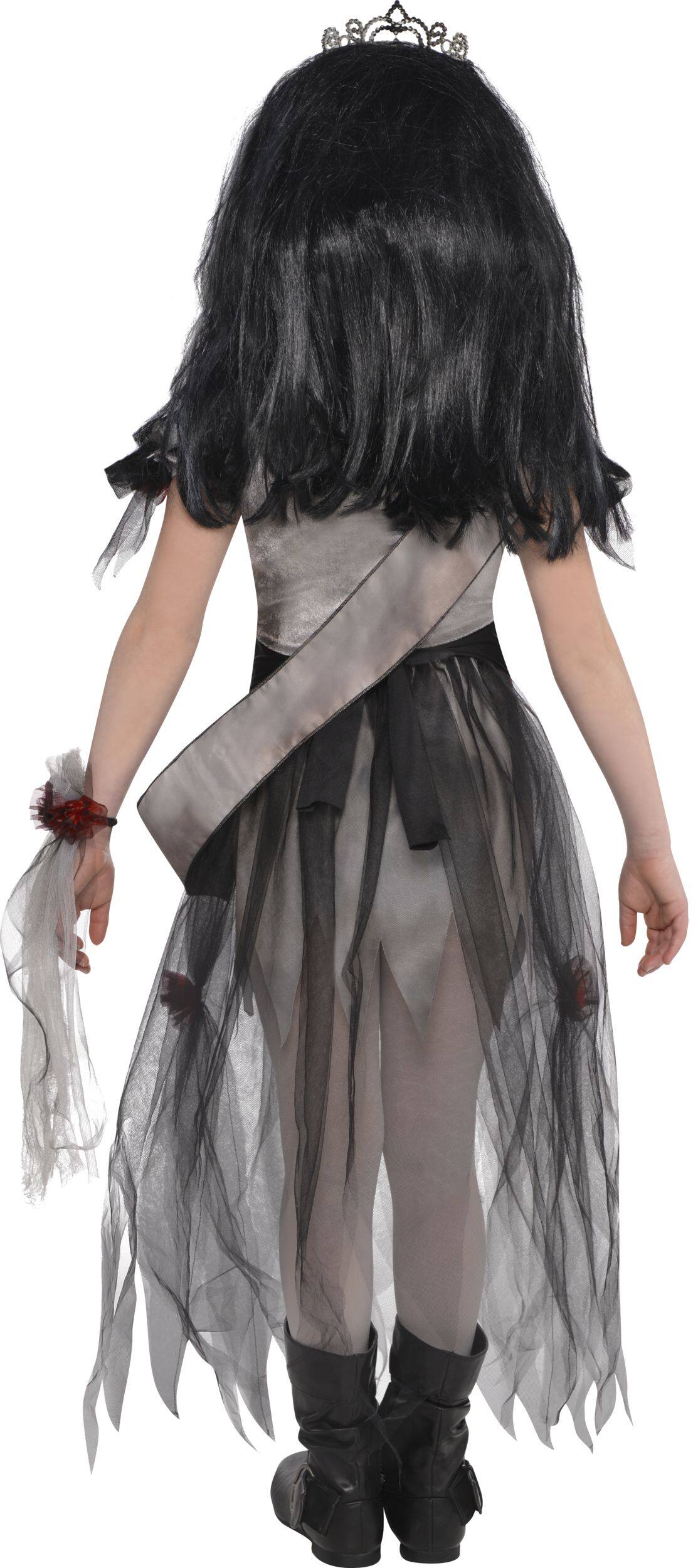 Kids' Prom Queen Zombie Corpse Grey Dress with Tiara/Belt/Corsage/Sash ...