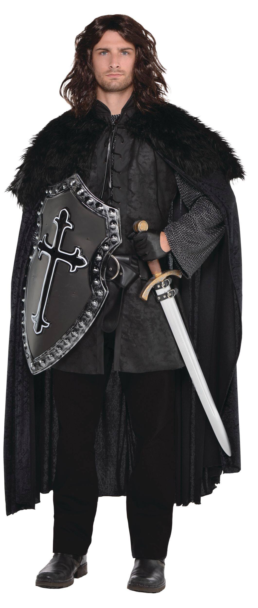 Medieval Soldier Warrior Tunic, Black, One Size, Wearable Costume ...