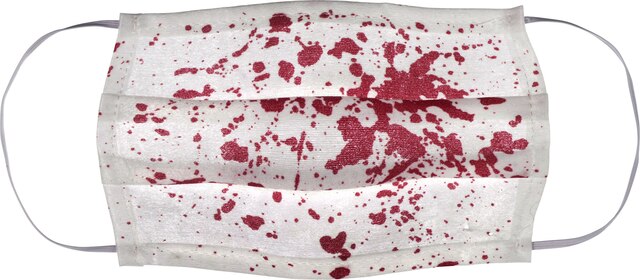 Bloody Surgeon Surgical Face Mask, Red/White, One Size, Wearable ...