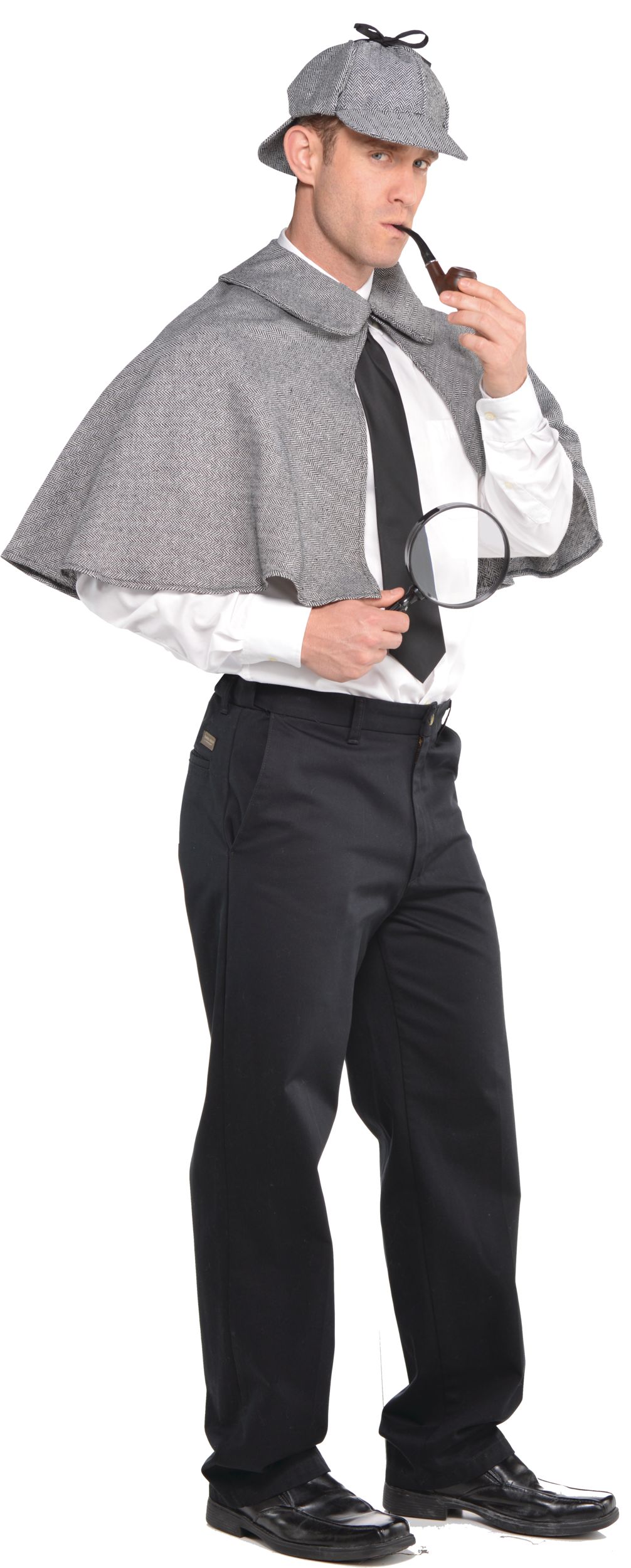 Adult Sherlock Holmes Kit with Cape & Hat, Grey, One Size, 2-pk ...