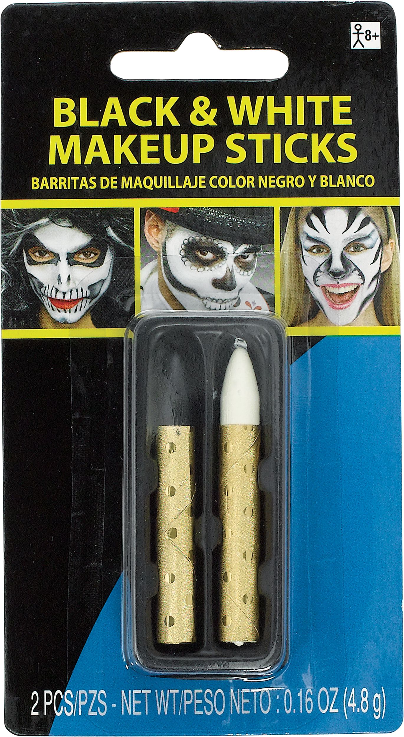 Bâtons de maquillage pour le visage, noir/blanc, 4,8 g, paq. 2 ...