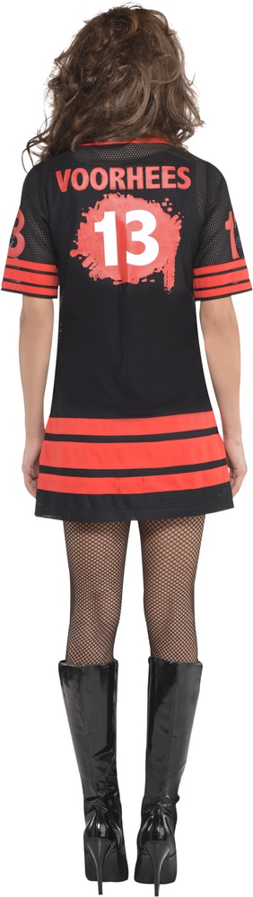 Women's Friday the 13th Miss Voorhees Black/Red Hockey Jersey Dress ...