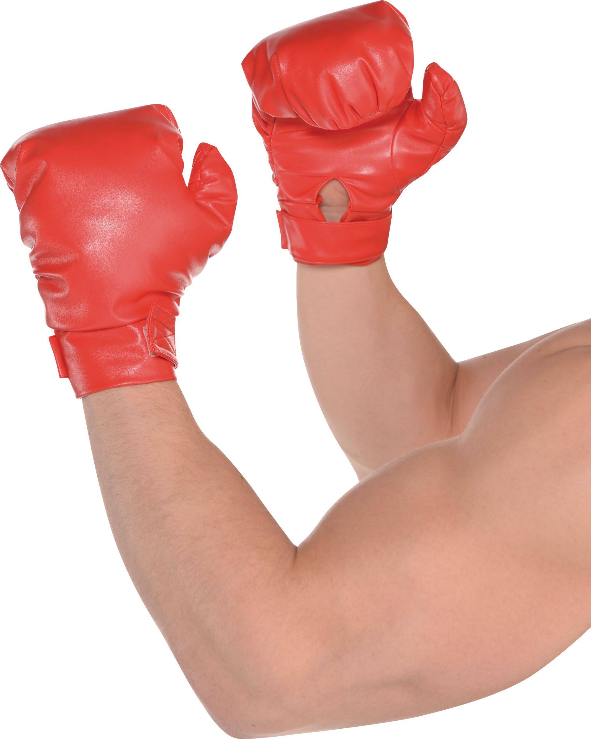 Adult Classic Boxing Gloves, Red, One Size, Wearable Costume Accessory ...