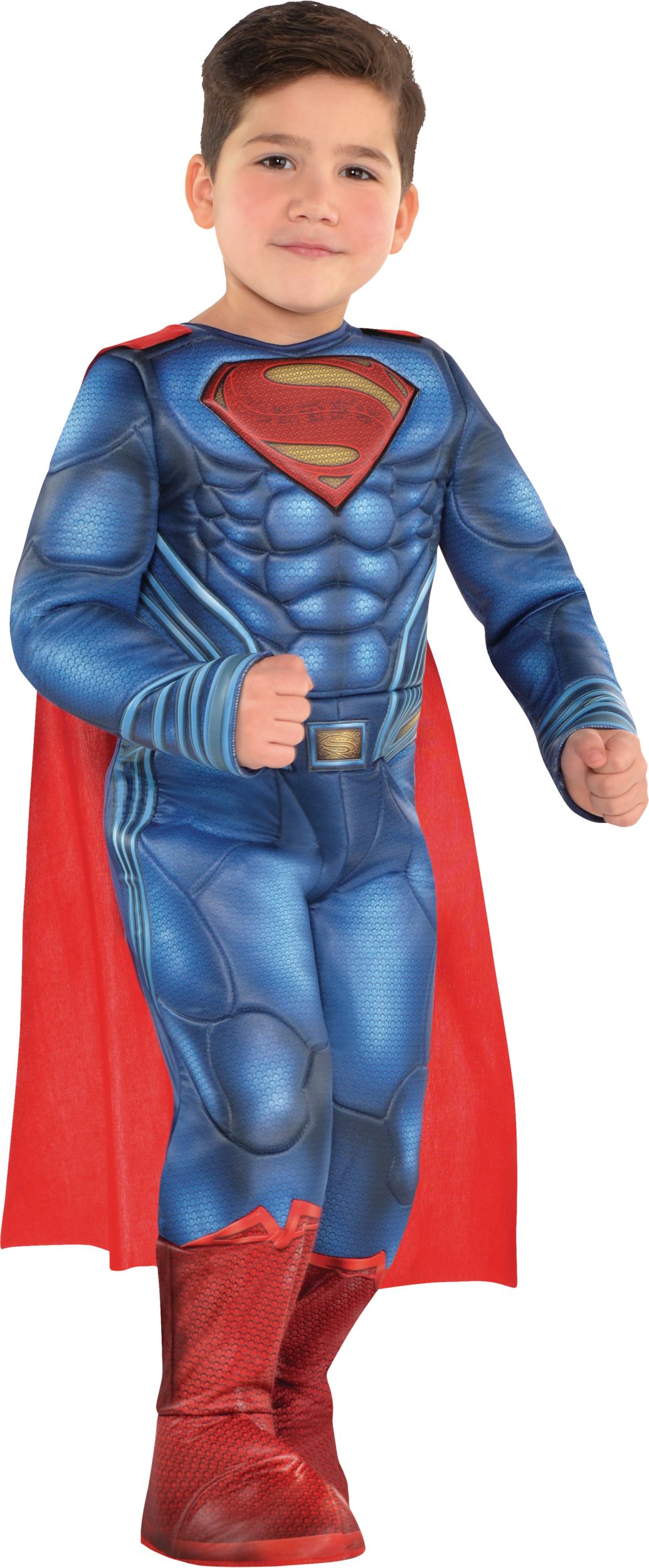 Kids' DC SupermanBlue/Red Jumpsuit with Cape Halloween Costume, 3-4T ...