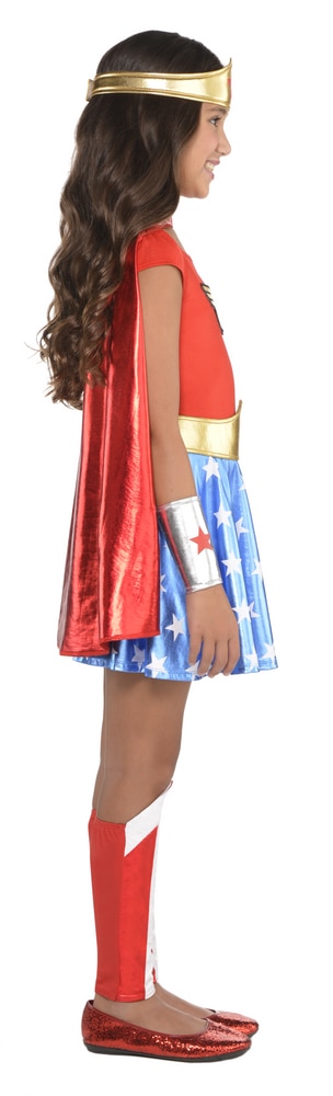 Kids' Wonder Woman Red/Blue Dress with Headband/Leg Warmers/Gauntlets ...