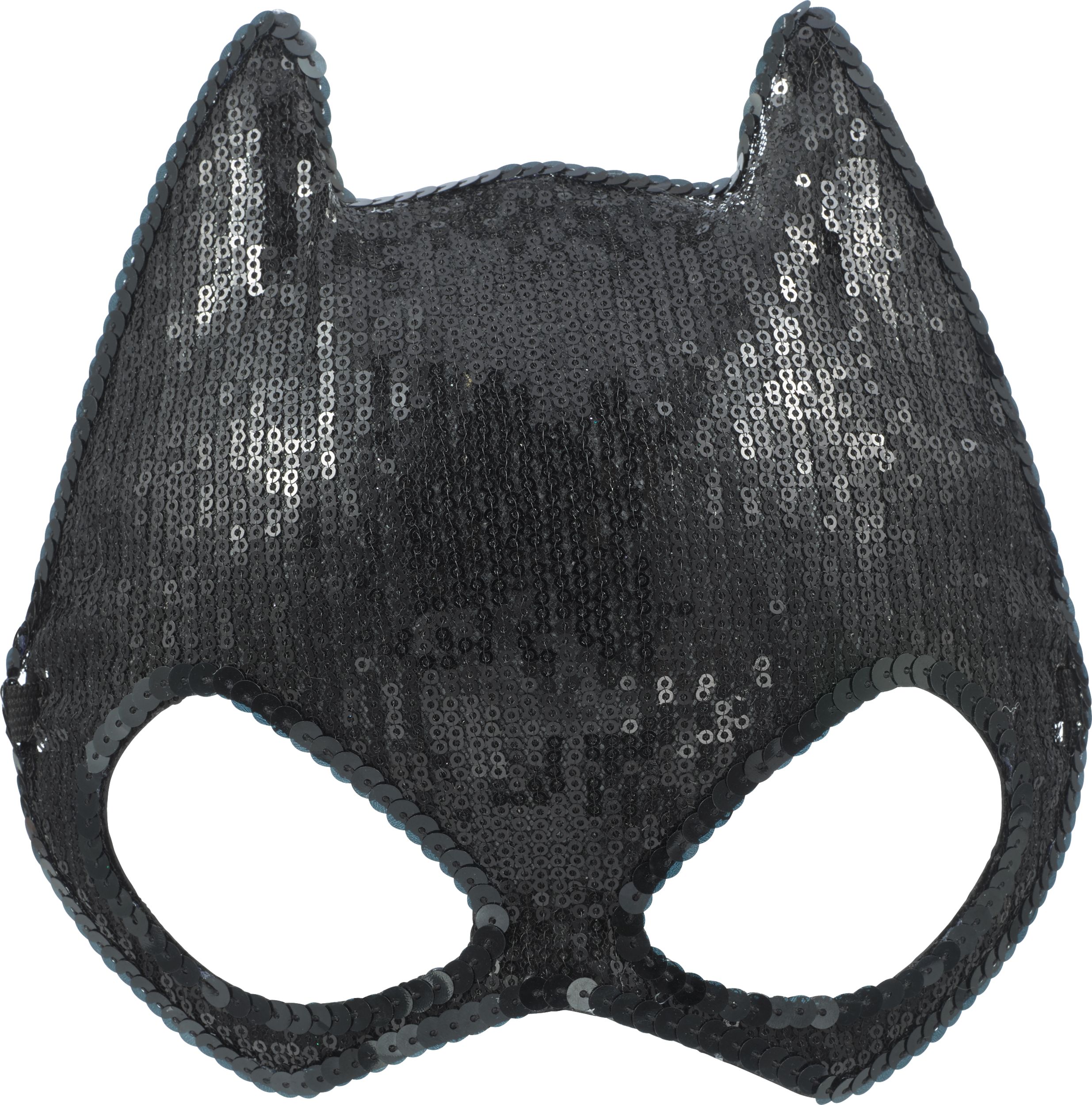 DC Batgirl Sequin Half Face Mask, Black, One Size, Wearable Costume ...