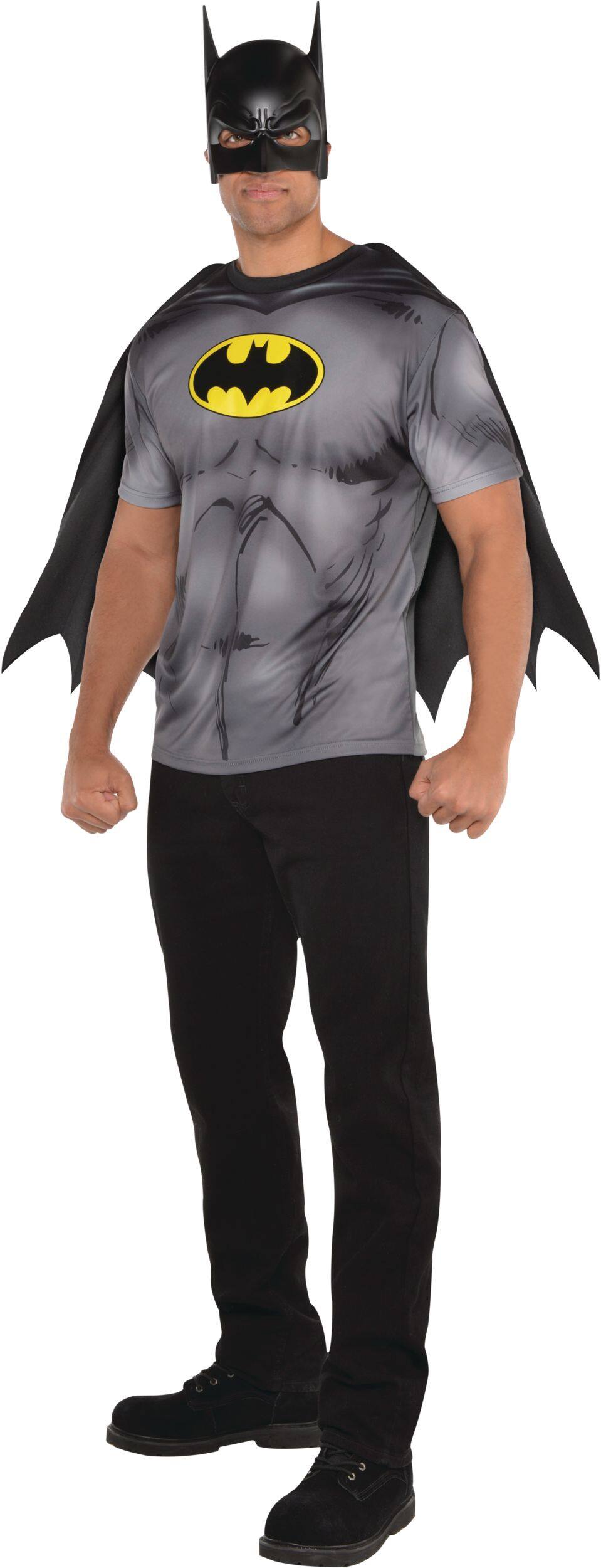 DC Batman Half Face Mask, Black, One Size, Wearable Costume Accessory ...