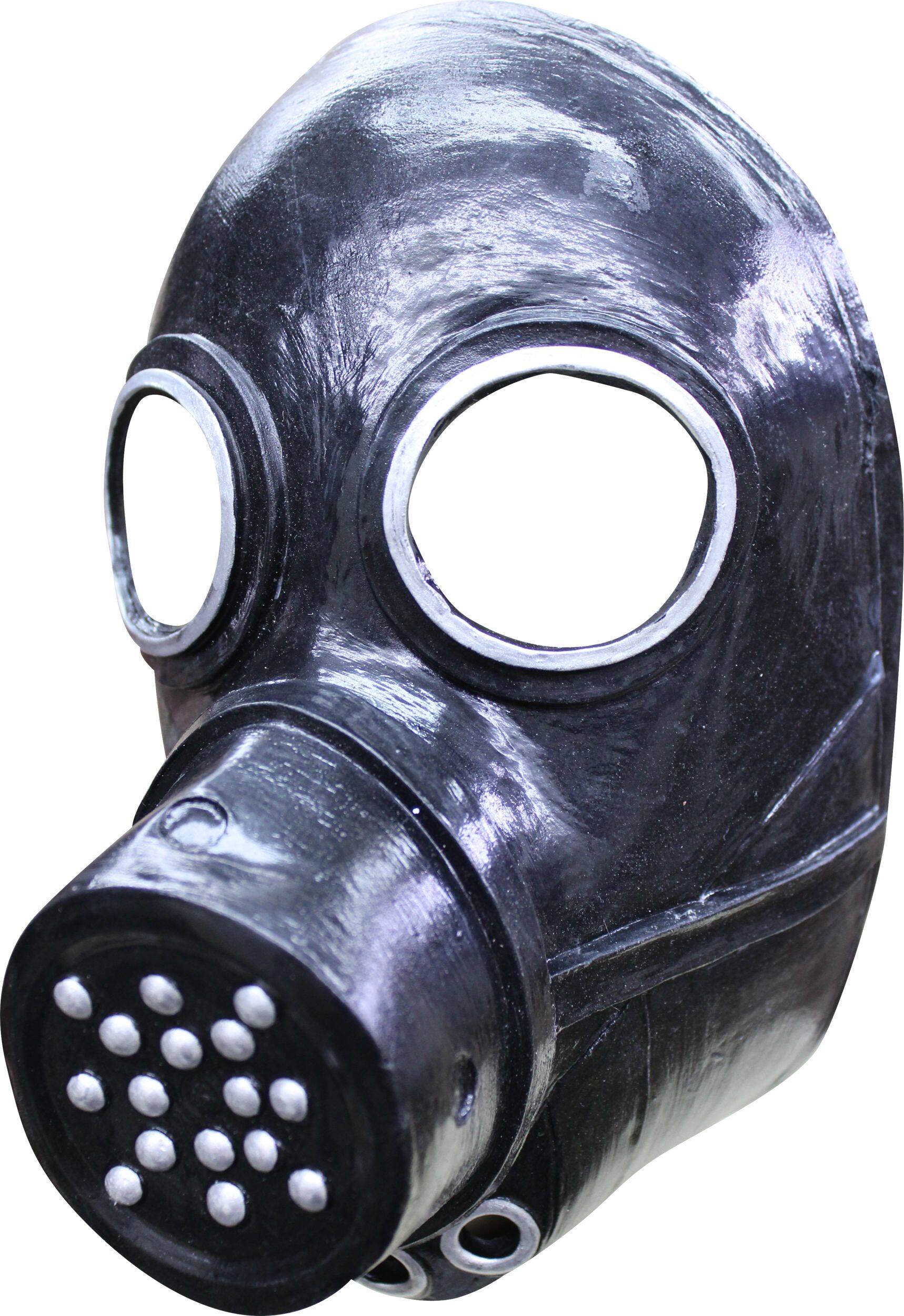 Gas Latex Mask, Black, One Size, Wearable Costume Accessory for ...