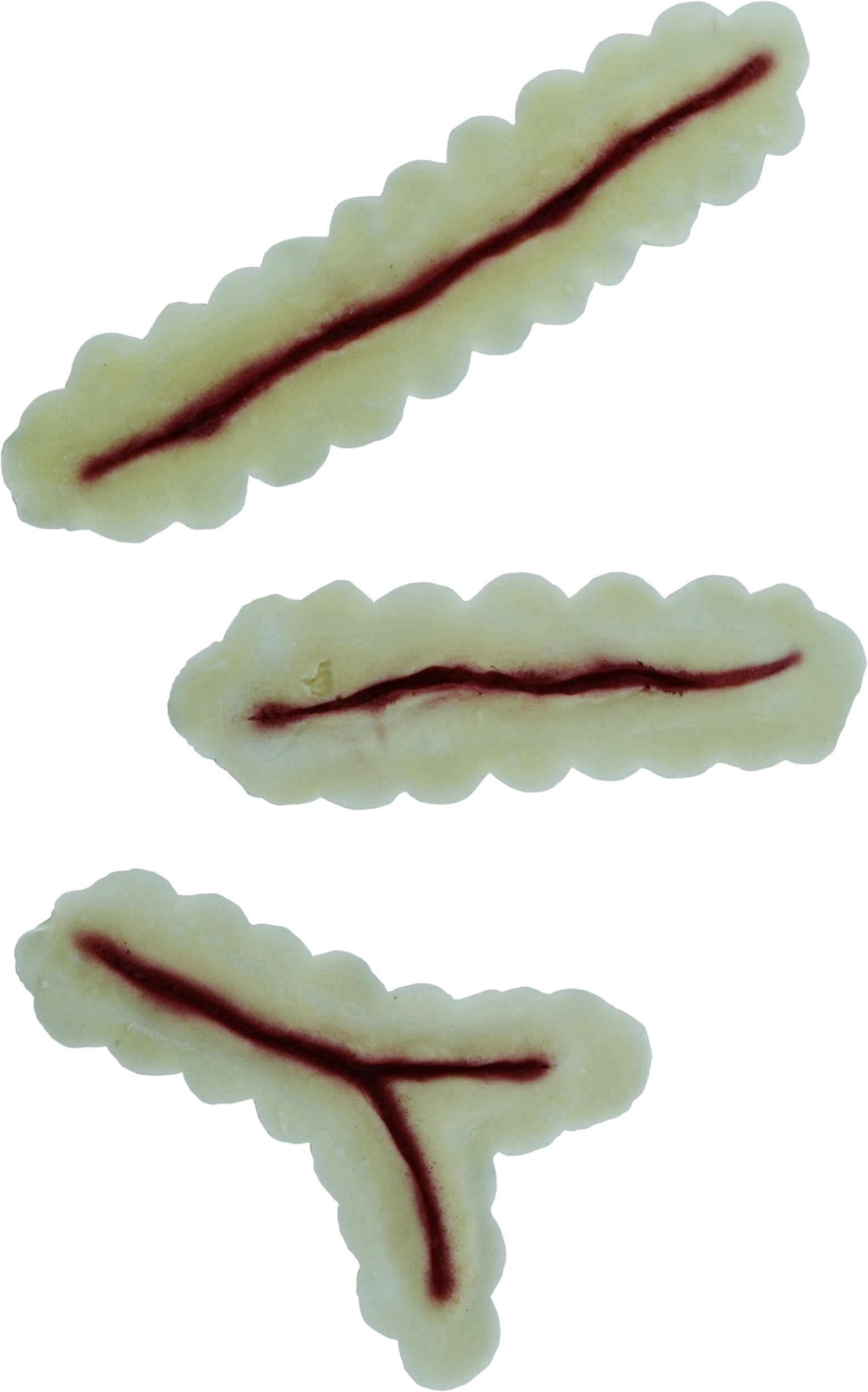 Fake Shredded Face Wounds Prosthetics, Red, One Size, 3-pk, Wearable ...