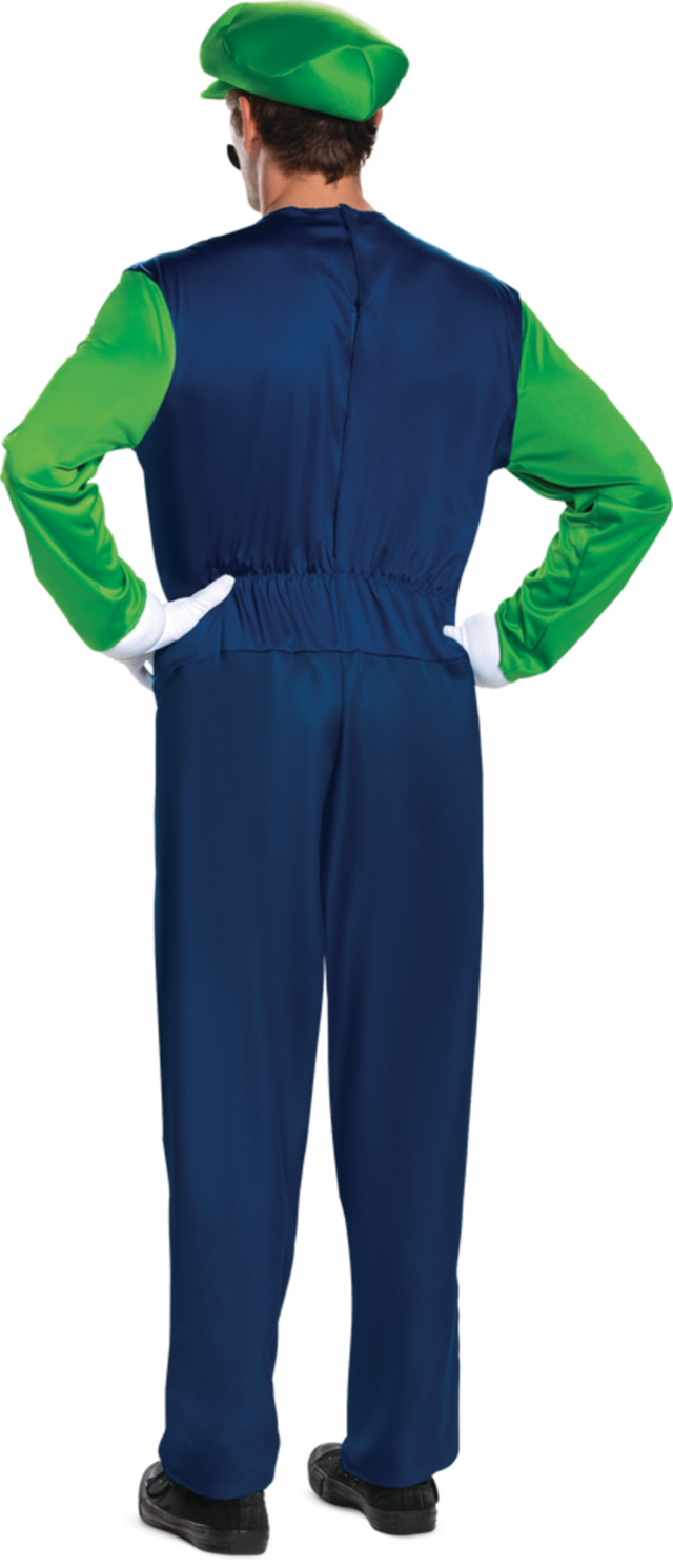 Adult Nintendo Super Mario Bros Luigi Green Jumpsuit Halloween Costume With Hatglovesmoustache