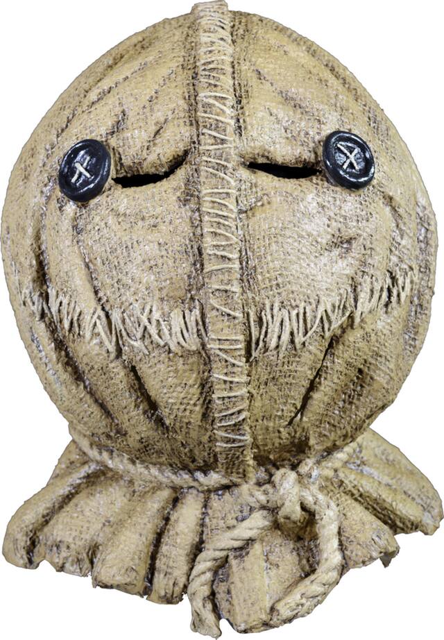Trick 'r Treat Sam Burlap Stitched Mask, Brown, One Size, Wearable ...