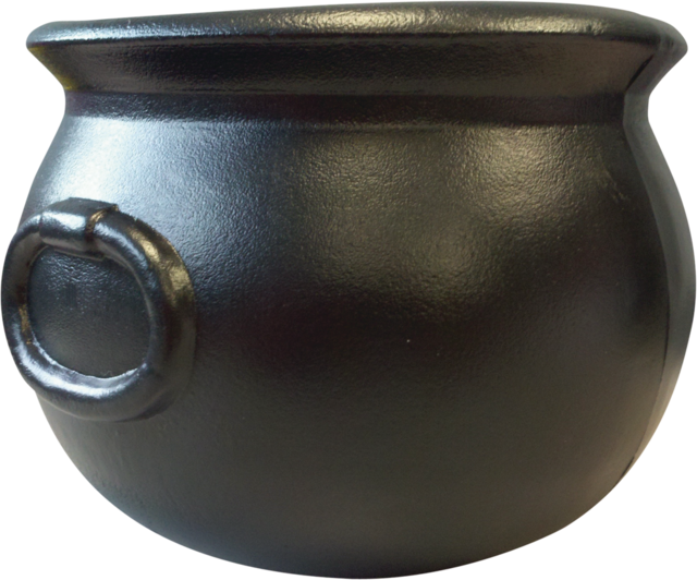 Black Cauldron Halloween Decor, 8-in | Party City