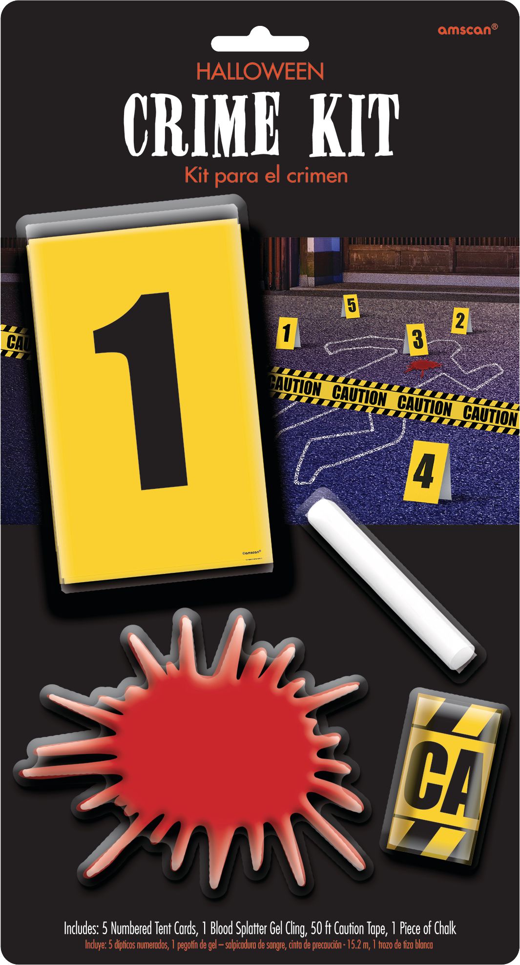 Trousse de décoration de scène de crime avec ruban de signalisation et ...