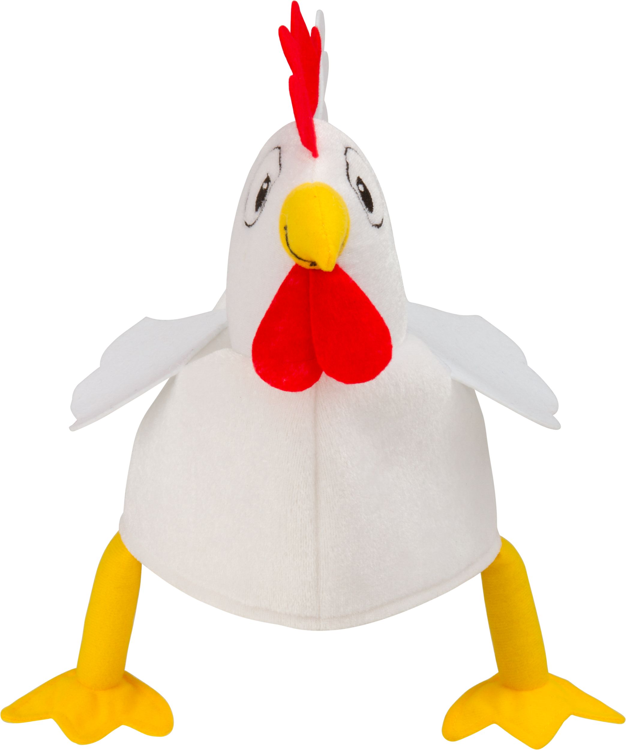 Cartoon Chicken Hen Hat, White/Yellow, One Size, Wearable Costume ...