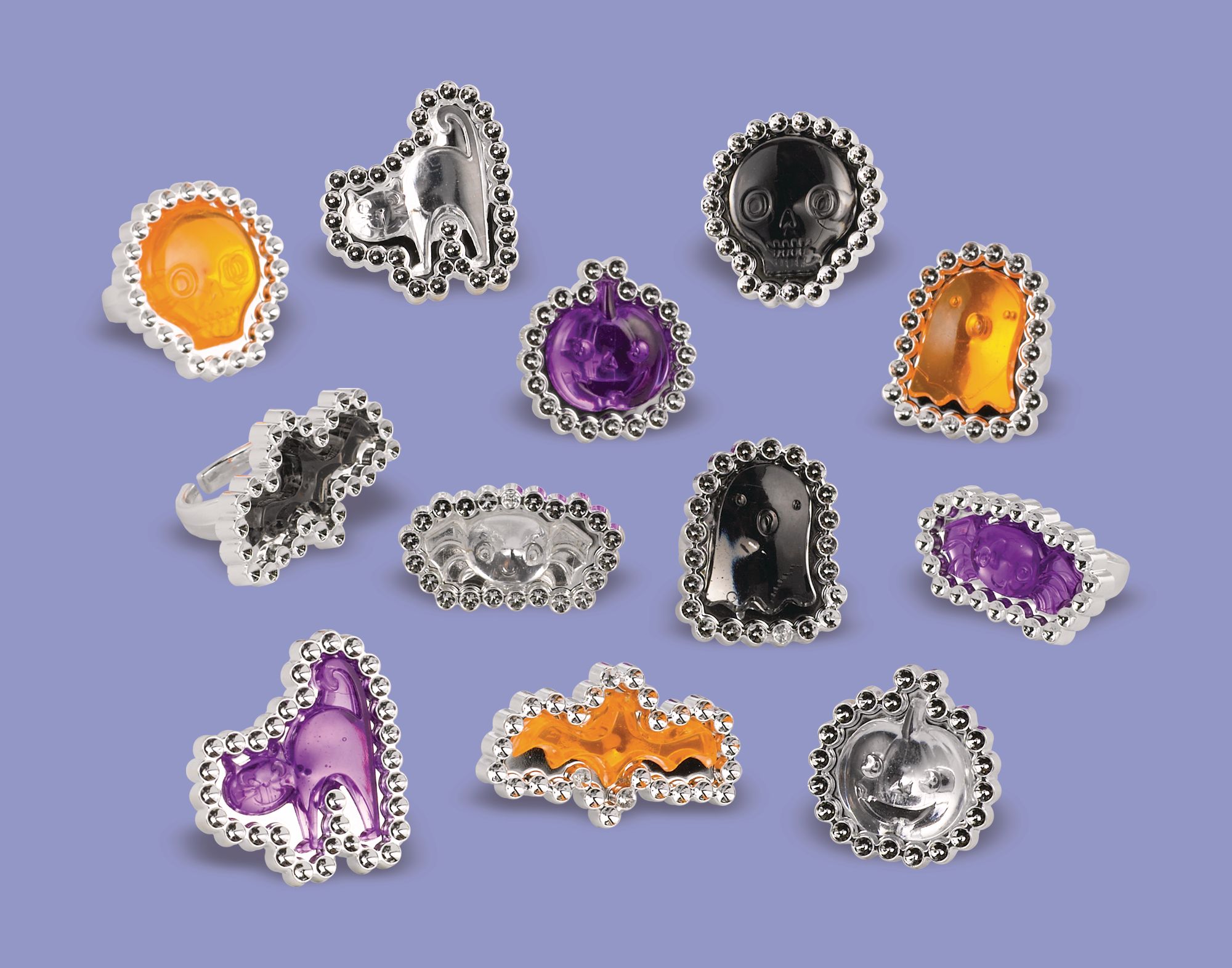 Jewel Halloween Rings, 12-pk | Party City