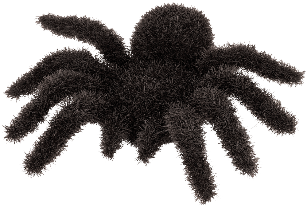 Spider Fuzzy Furry Favours, Black, 10-in, 6-pk, for Halloween | Party City