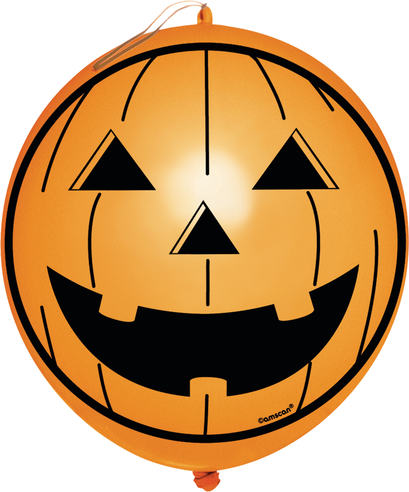 Jack-O'-Lantern Punch Latex Balloons, Purple/Orange/Black, 11-in, 16-pk ...