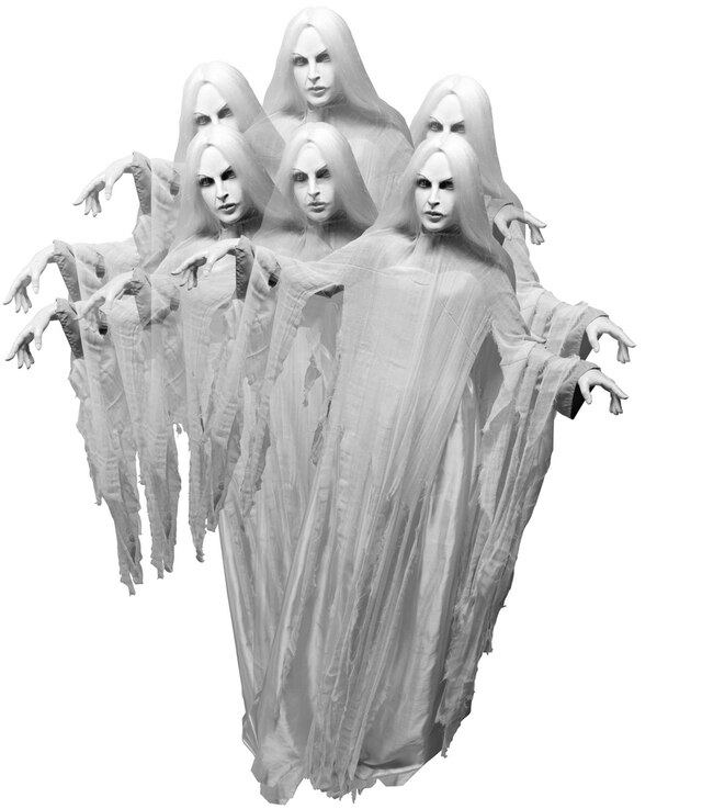 Ghost Woman Animated Rising Horror Character, White, 40-in, Sound ...