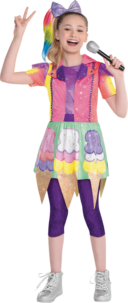 Kids' Nickelodeon Jojo Siwa Rainbow Ice Cream Cone Dress with Leggings ...