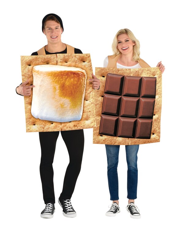 Costume pour couples s'mores, adultes, tunique havane/brun, taille ...