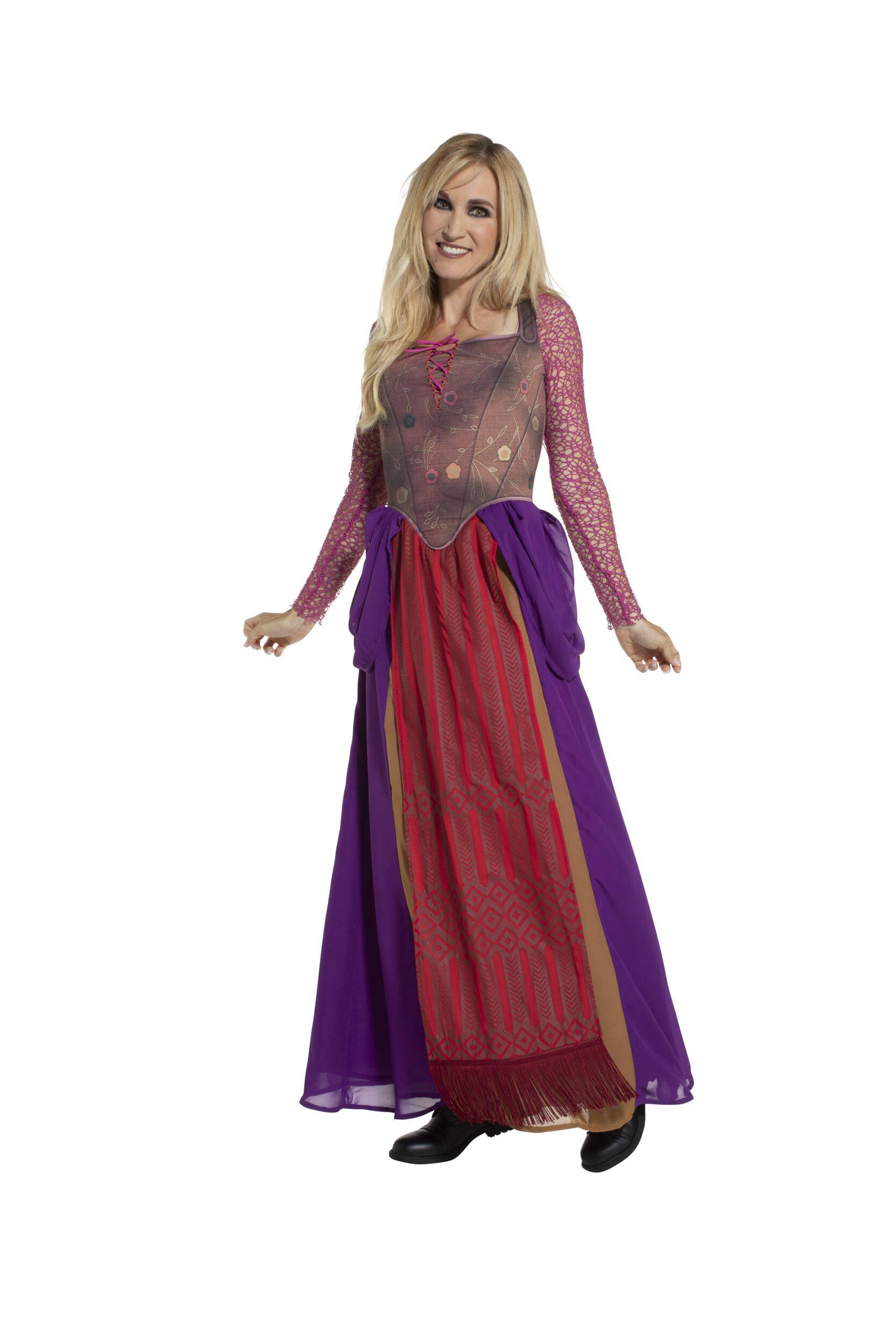 Costume Disney Abracadabra Sarah Sanderson, femmes, robe rouge/violet ...