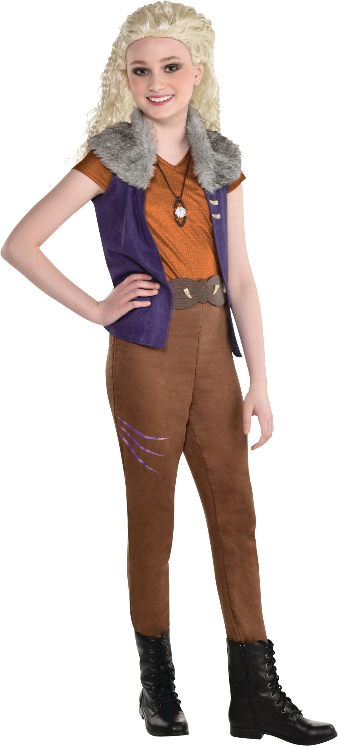 Kids' Disney Zombies Addison Orange Jumpsuit with Necklace Halloween ...